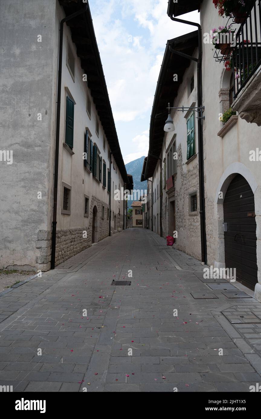 Italy July 2022: view of Venzone village in Fiuli Venezia Giulia Region ...