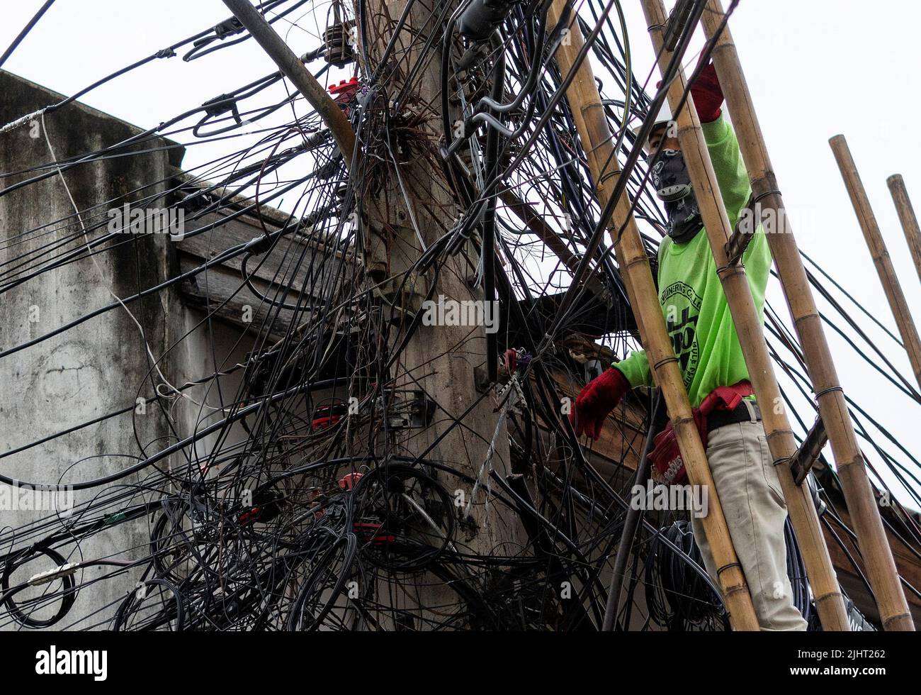 An employee seen working on the lines. Officials and related agencies ...
