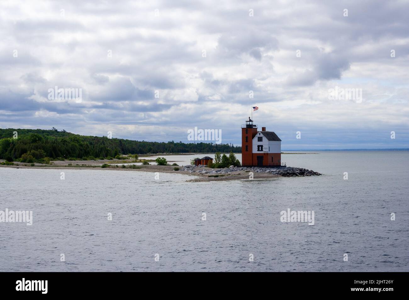 Round island lighthouse mackinac hi-res stock photography and images ...
