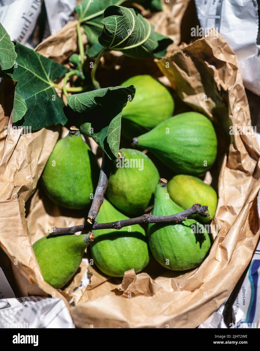 A bunch of fresh figs in brown paper Stock Photo - Alamy