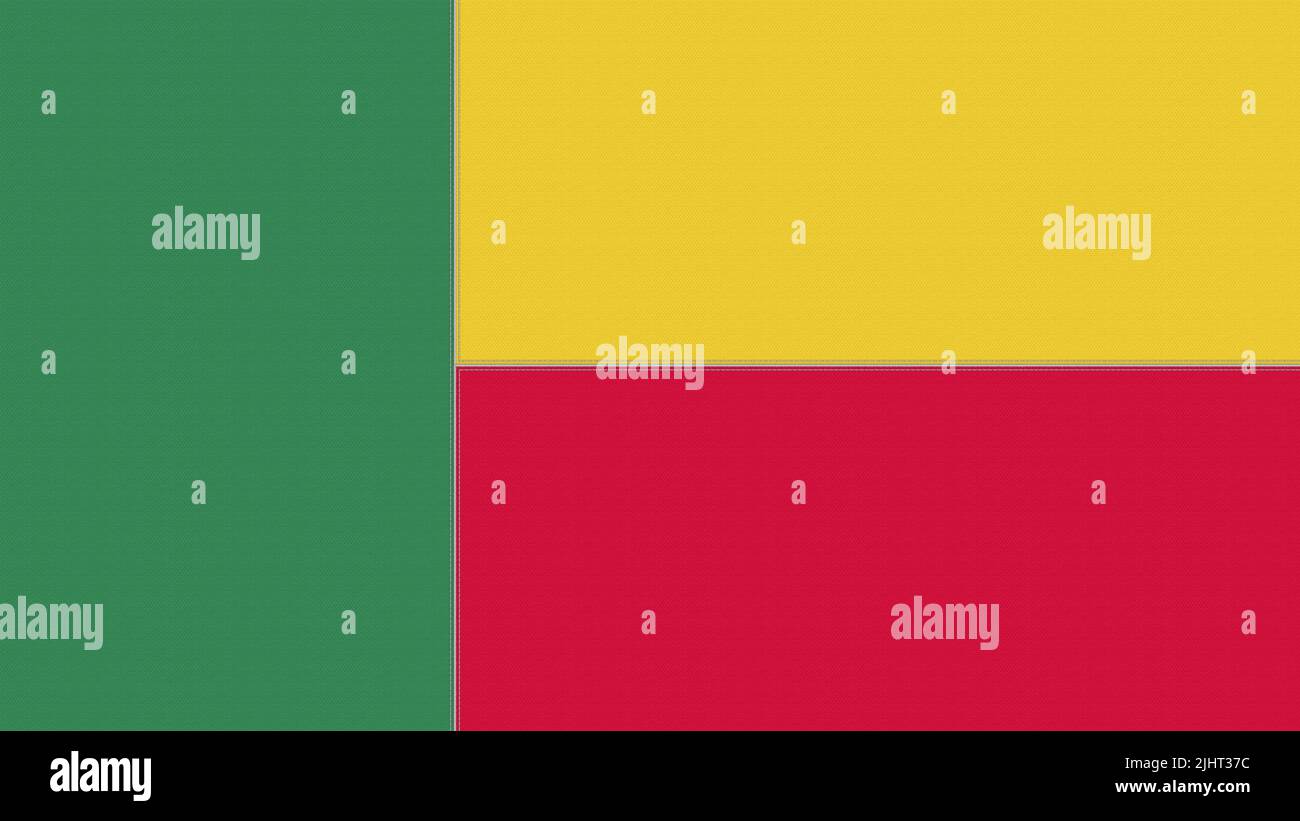 Benin embroidery flag. Benin emblem stitched fabric. Embroidered coat ...