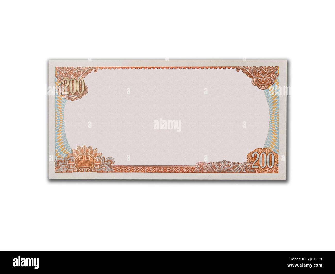Blank empty banknote for design purposes and montage, mockup Stock ...