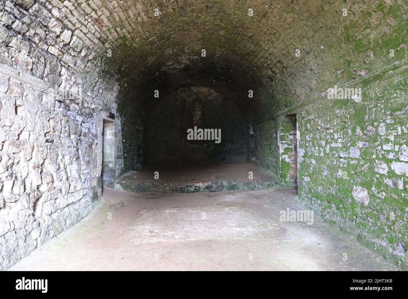 The undercroft of a Medieval abbey Stock Photo - Alamy