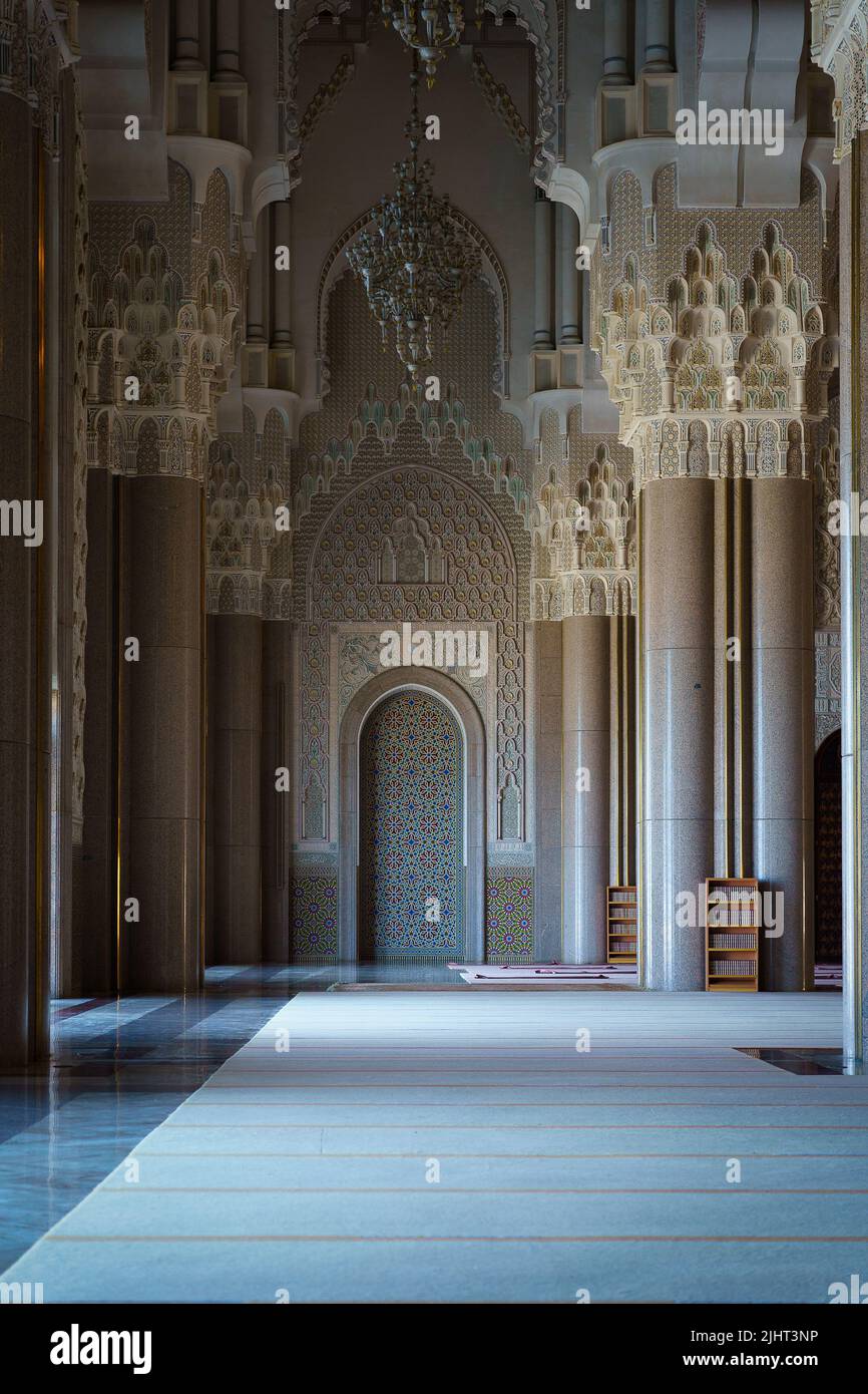 A vertical shot of the Hassan II Mosque in Casablanca, Morocco Stock ...