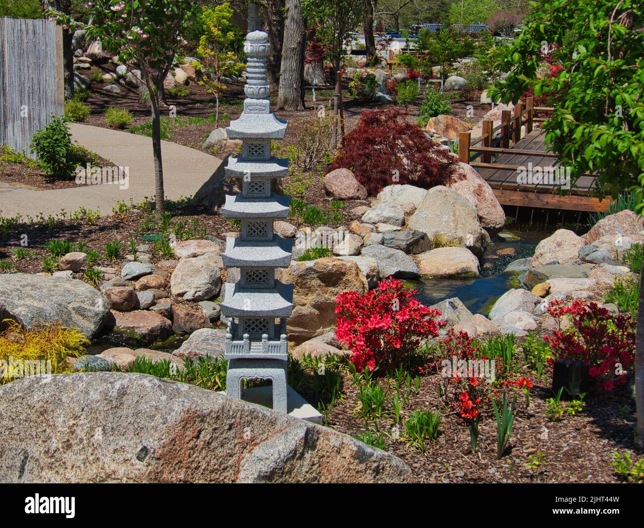 The Japanese gardens in the Topeka Zoo Conservation Center in Kansas ...