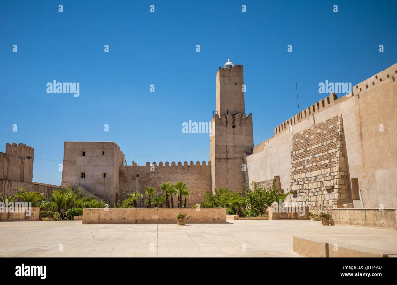 The lighthouse tower seen from the courtyard of the Sousse Kasbah in ...