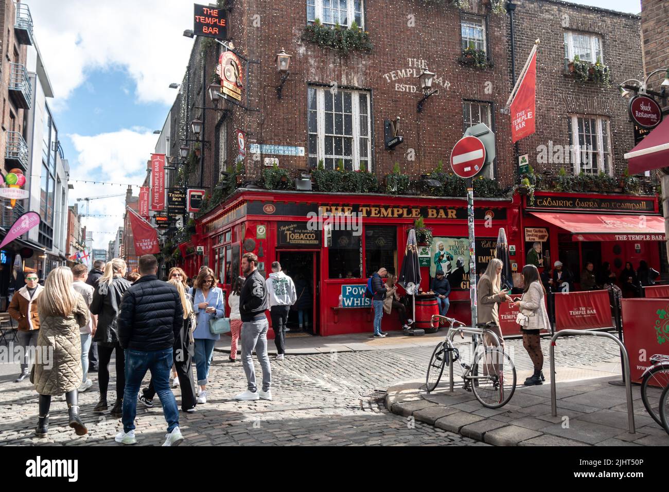Dublin, Ireland - March 24, 2022: Crowds of tourists gather in Dublin's ...