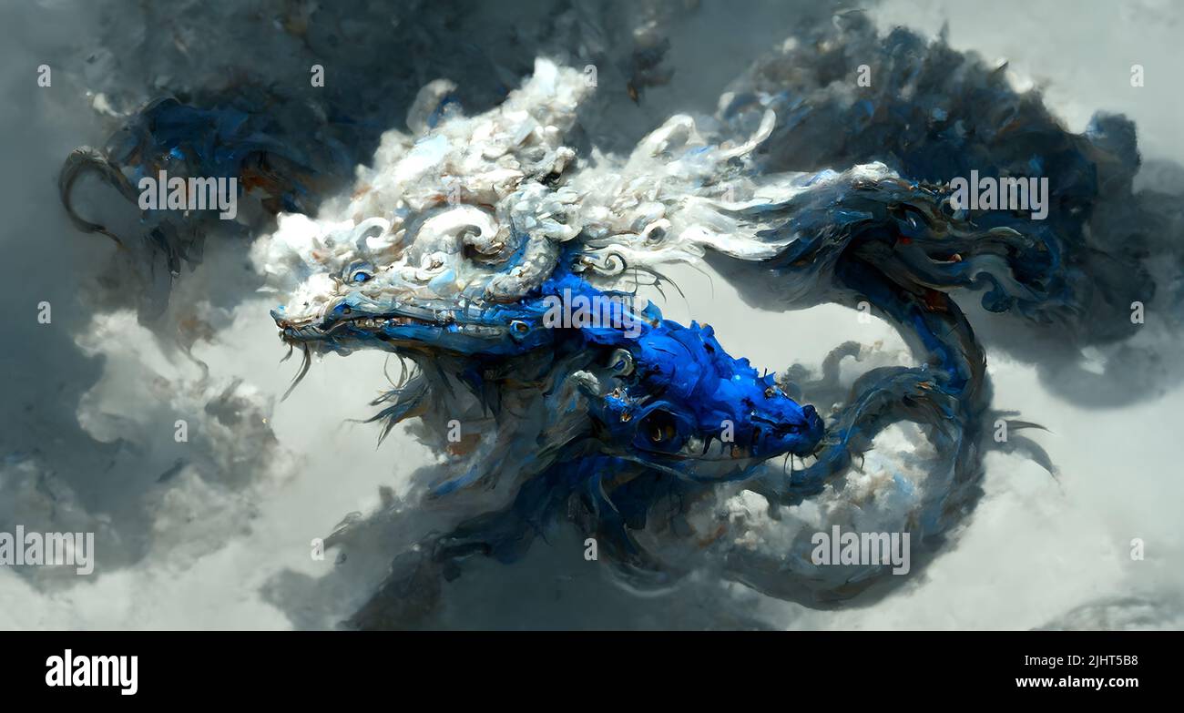Dragon art illustration hi-res stock photography and images - Alamy