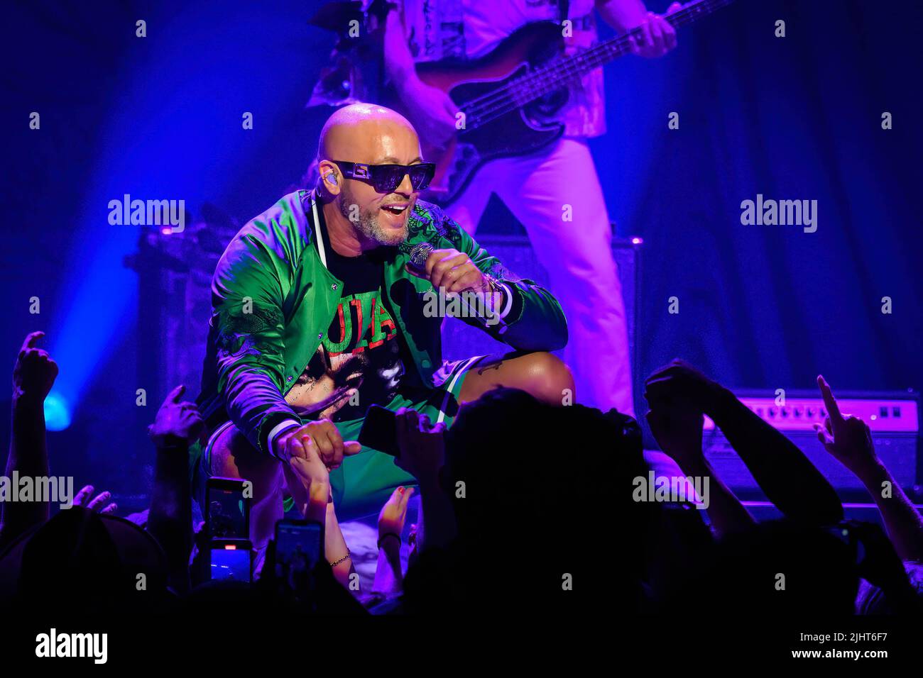 René Dif lead singer with Danish-Norwegian Europop music group Aqua ...