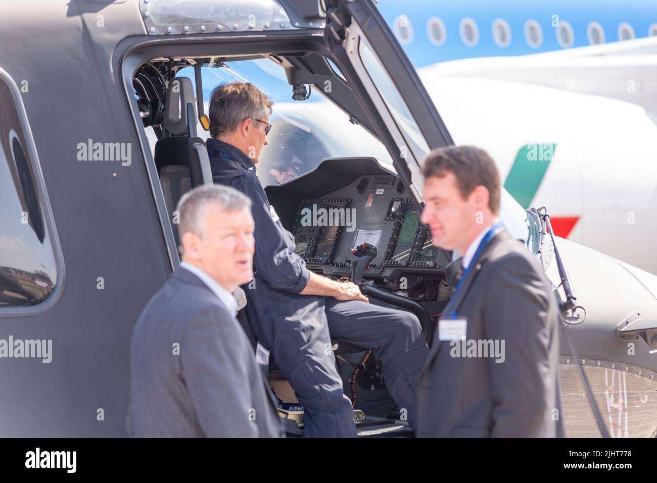 Airbus Helicopters H175 helicopter cockpit at Farnborough International ...