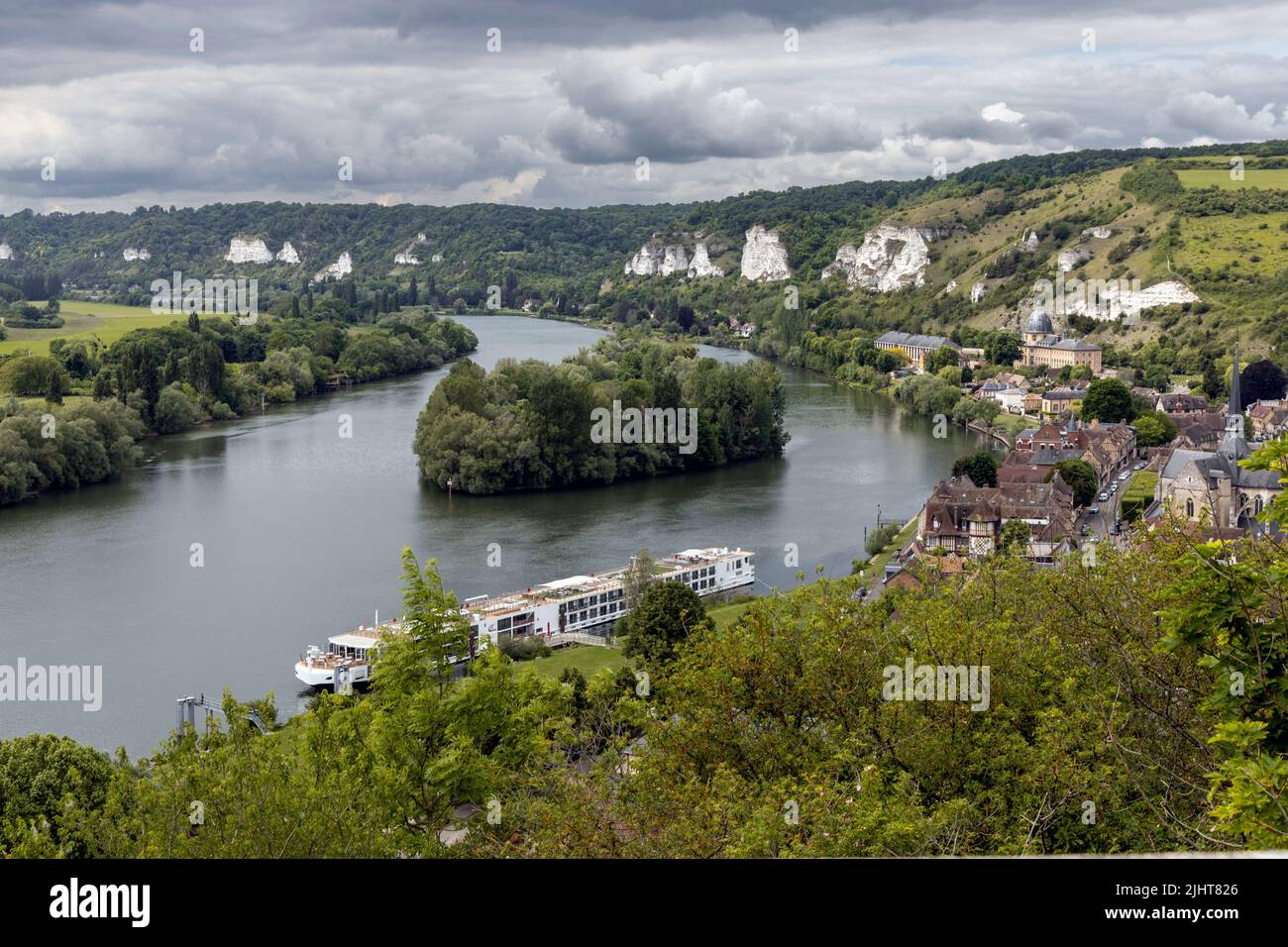 View of the River Seine from the Chateau Gaillard in Les Andelys Stock Photo - Alamy