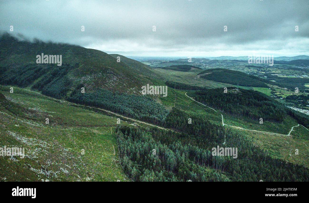 Glen River path and Donard Forest, County Down, Northern Ireland Stock ...