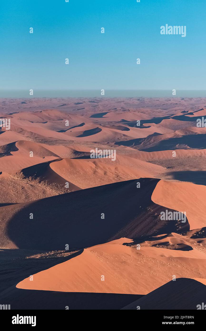 Namibia, aerial view of the Namib desert, wild landscape, panorama in rain season Stock Photo ...