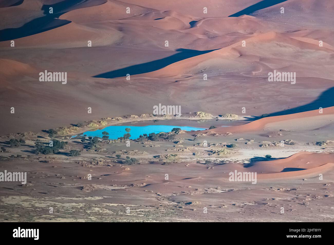 Namibia, aerial view of the Namib desert, wild landscape, panorama in rain season Stock Photo ...