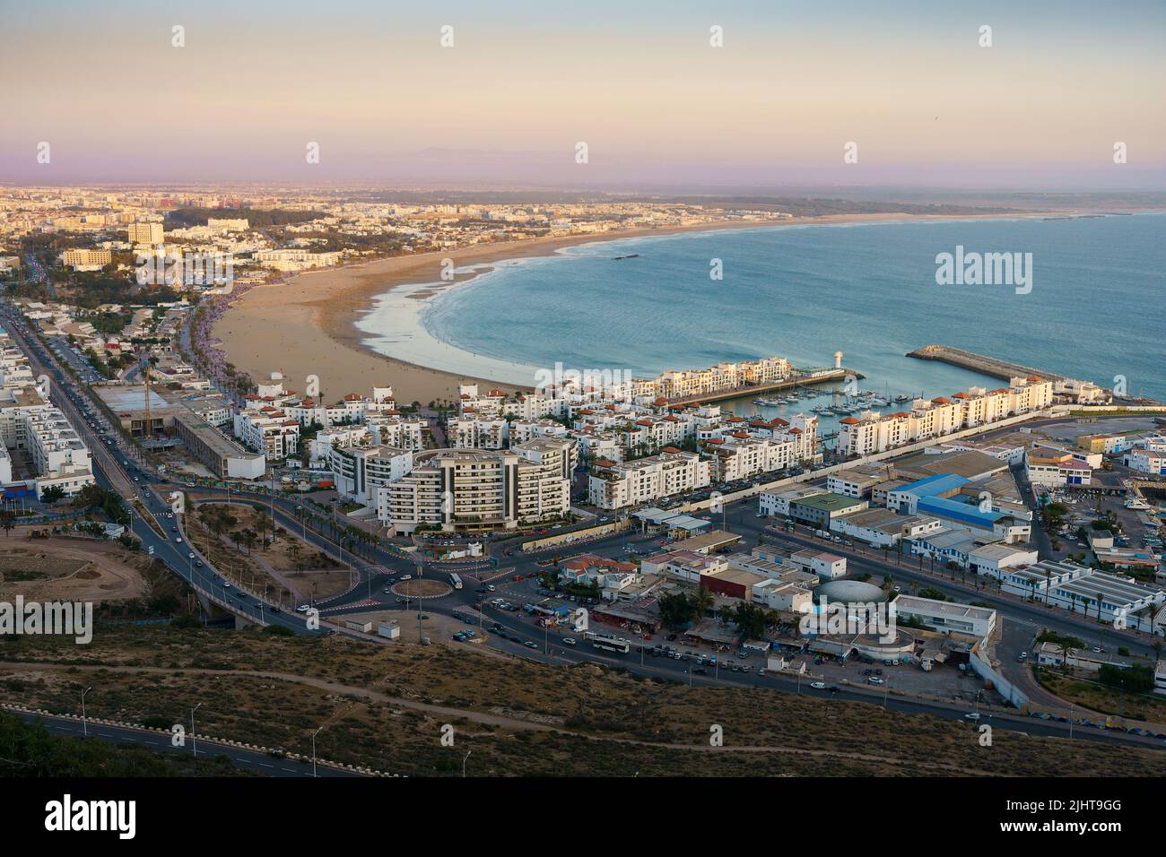 A high view of the Agadir seacost Stock Photo - Alamy