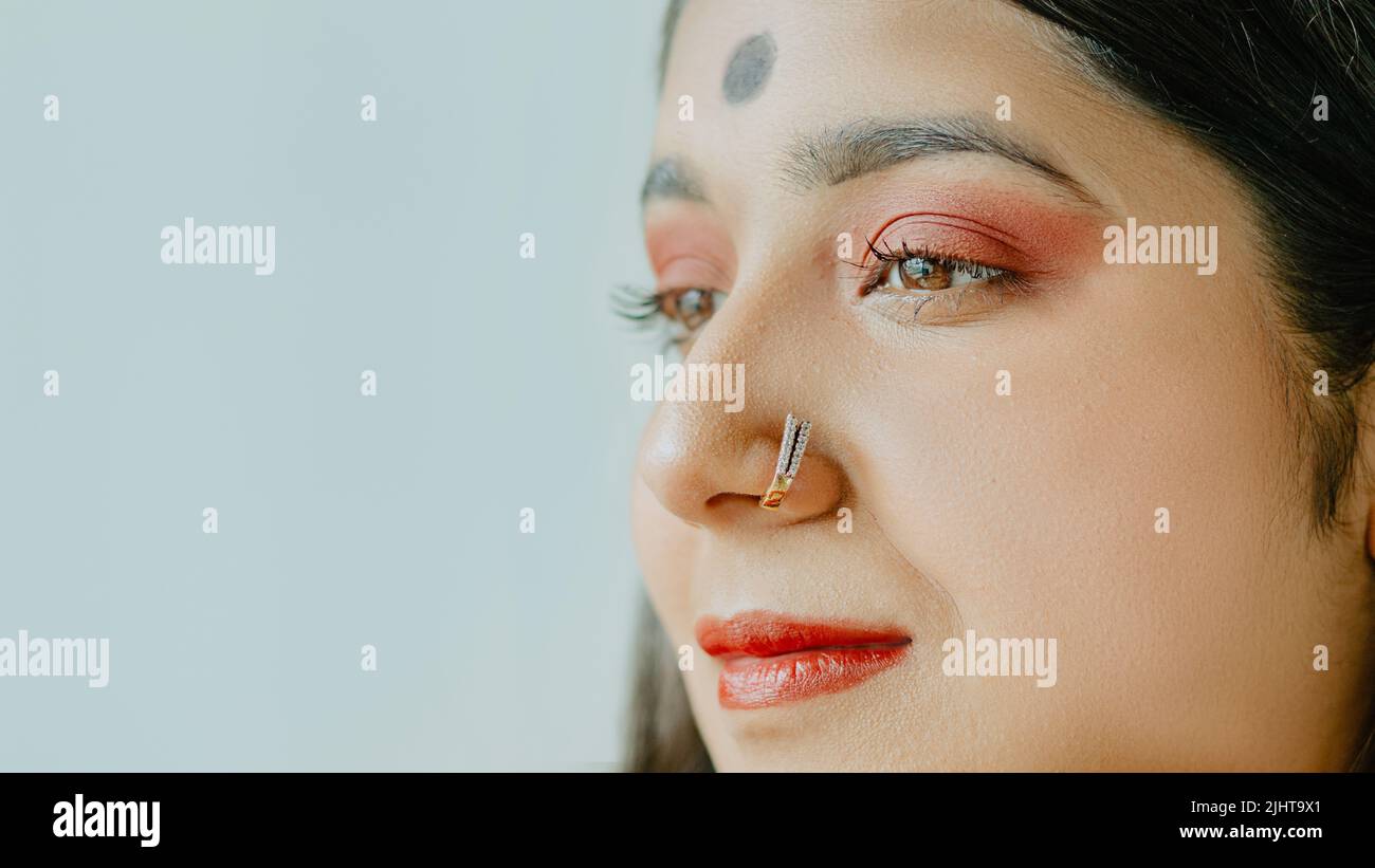 Indian nose ornament hi-res stock photography and images - Alamy