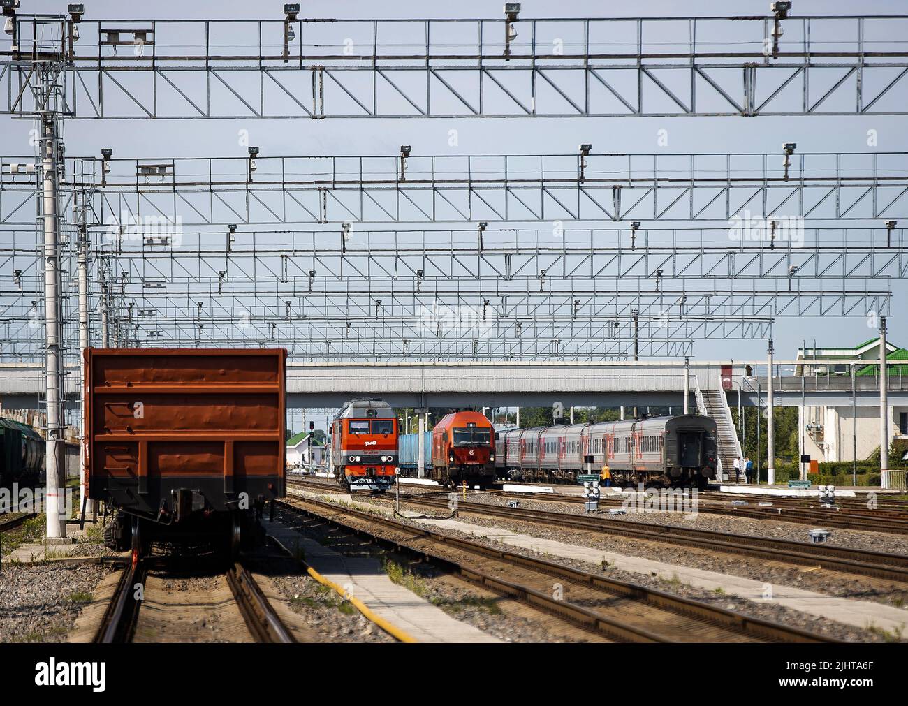 Railway checkpoint Chernyshevskoe on the Russian-Lithuanian border ...