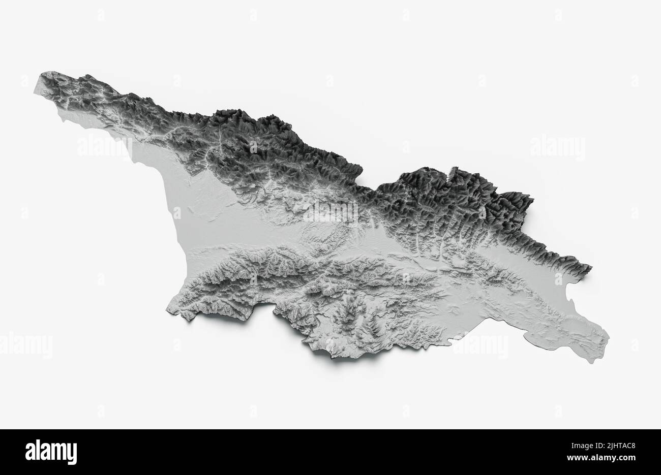 A 3d illustration of the Georgian map Stock Photo - Alamy