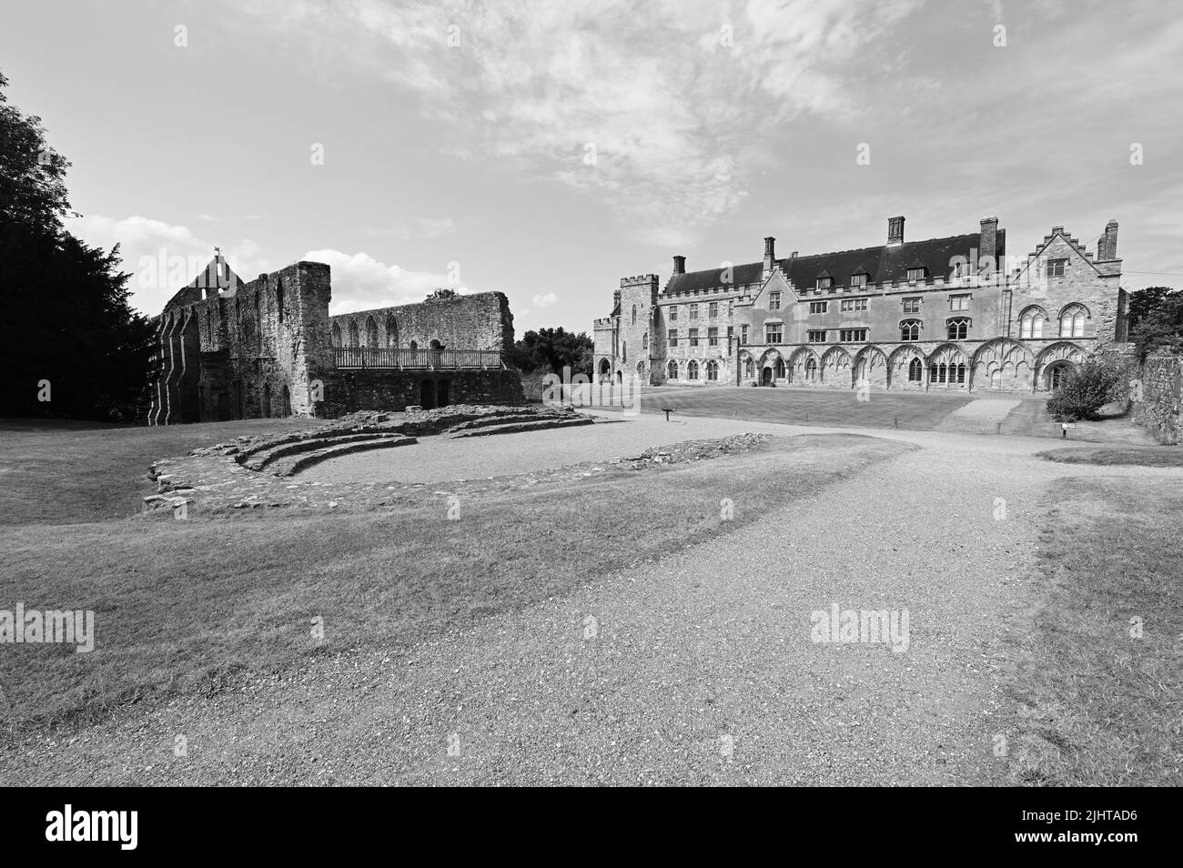 Battle Abbey and Abbots great hall at Battle in East Sussex Stock Photo ...