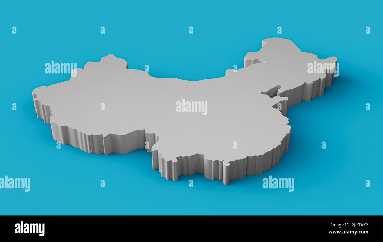 A 3d illustration of the China map Stock Photo - Alamy