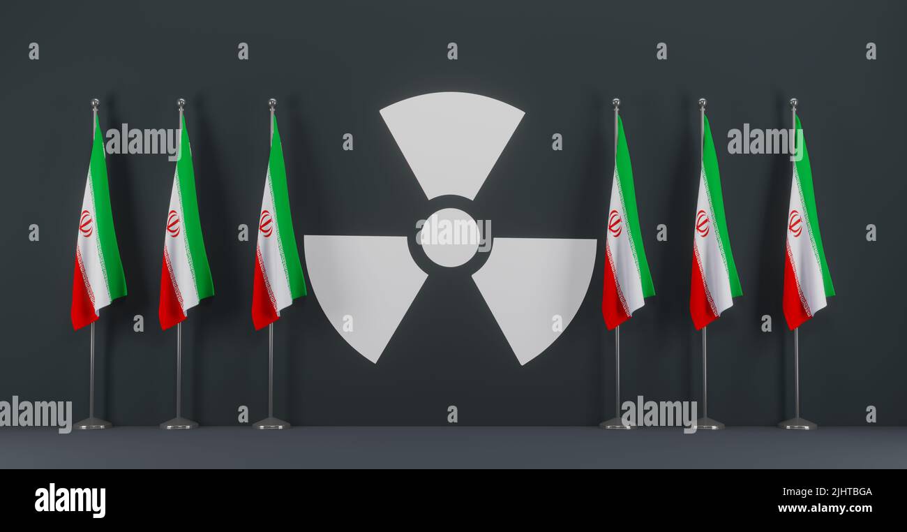 Nuclear Club of Iran, the Iranian Nuclear Weapons Powers, Iran flag on ...