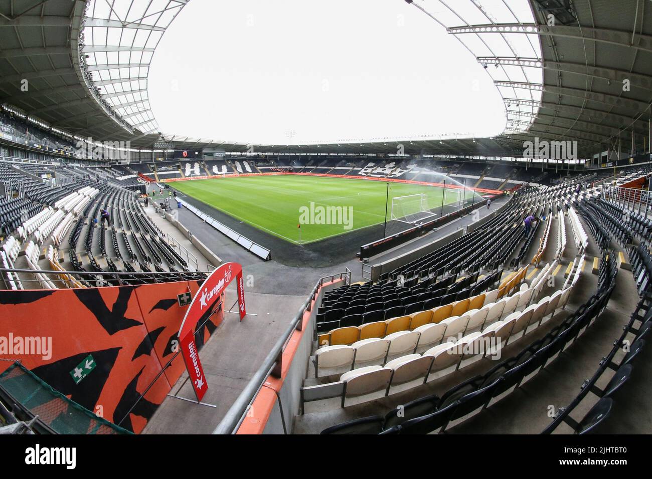 general view inside the MKM Stadium ahead of the Pre-Season friendly ...