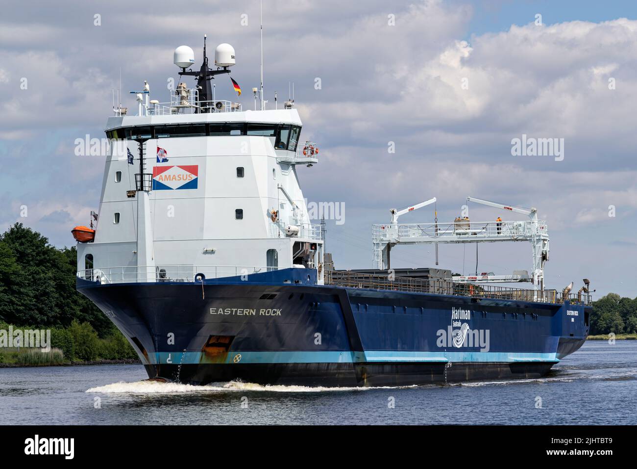 general cargo vessel EASTERN ROCK in the Kiel Canal Stock Photo - Alamy