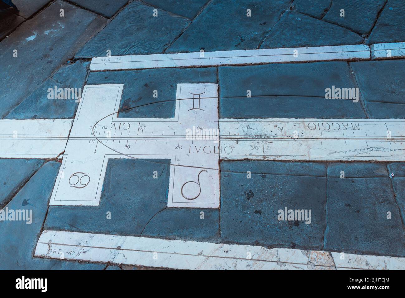 The underlying sundial was built in 1798 by Giovanni Albrici to ...