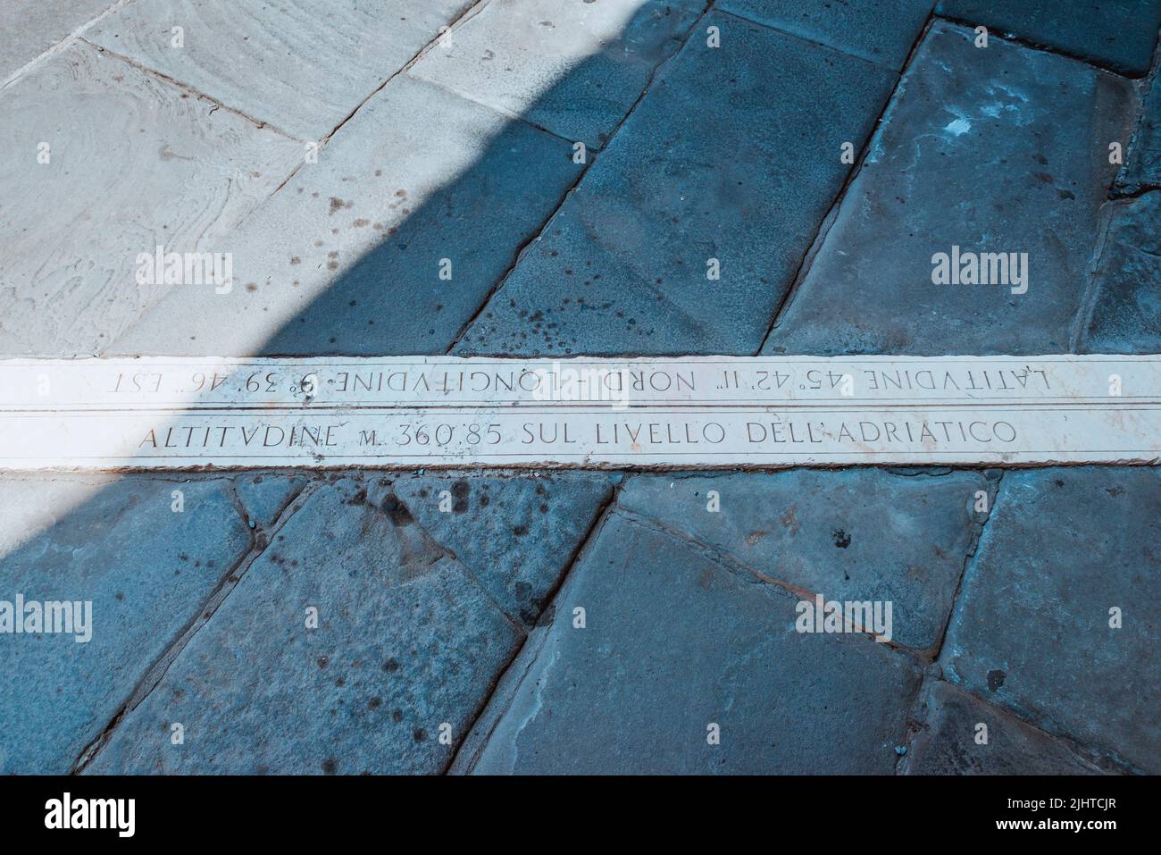 The underlying sundial was built in 1798 by Giovanni Albrici to ...