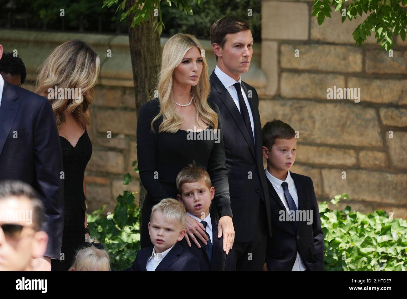 Trump Family At Ivana Trump`s Funeral at St. Vincent Ferrer Catholic ...