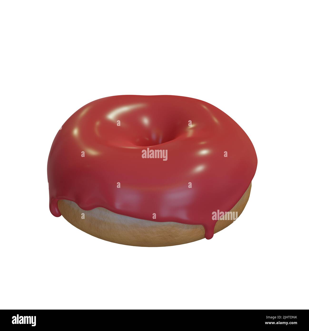 Realistic donut with colored icing. Donut isolated. Realistic ...