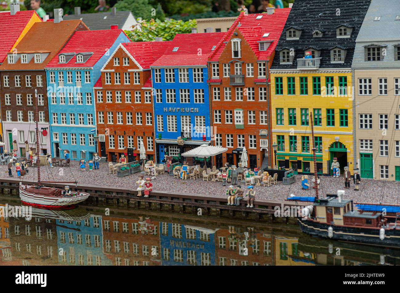 Billund, Denmark - June 26 2011: Lego model of Nyhavn at Legoland ...