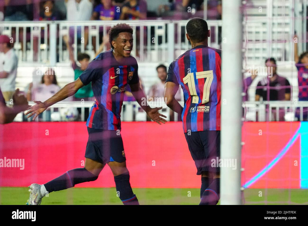 Fort Lauderdale, Florida, USA, July 19, 2022, FC Barcelona player Balde ...