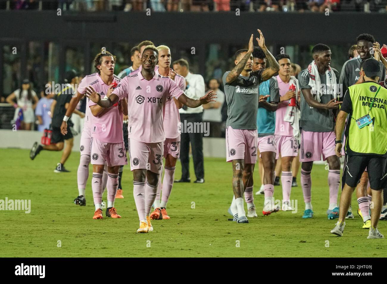 Fort Lauderdale, Florida, USA, July 19, 2022, Inter Miami players ...