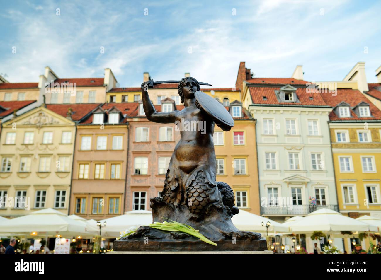 The Statue of Mermaid of Warsaw or Syrenka Warzawska, a symbol of ...