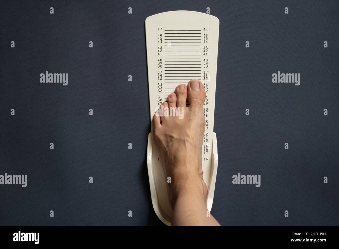 stopwatch for measuring leg length on an isolated background, plastic ...