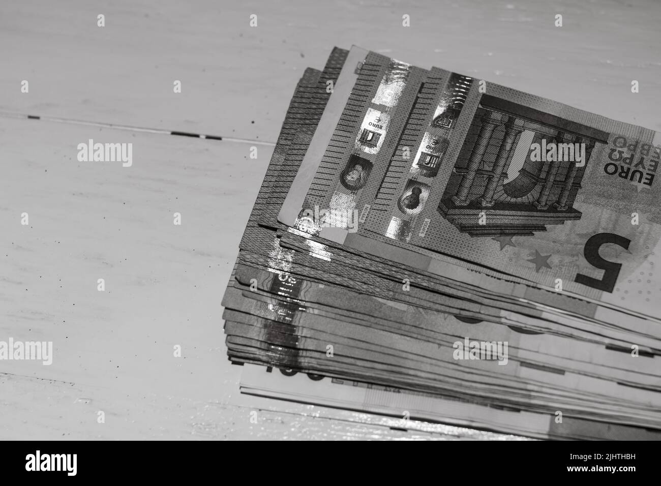 EURO banknote, photo of EUR currency. EUR money inflation in Europe ...