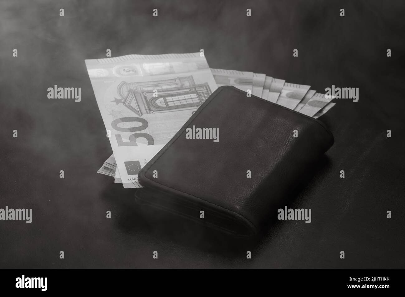 EURO banknote, photo of EUR currency. EUR money inflation in Europe ...