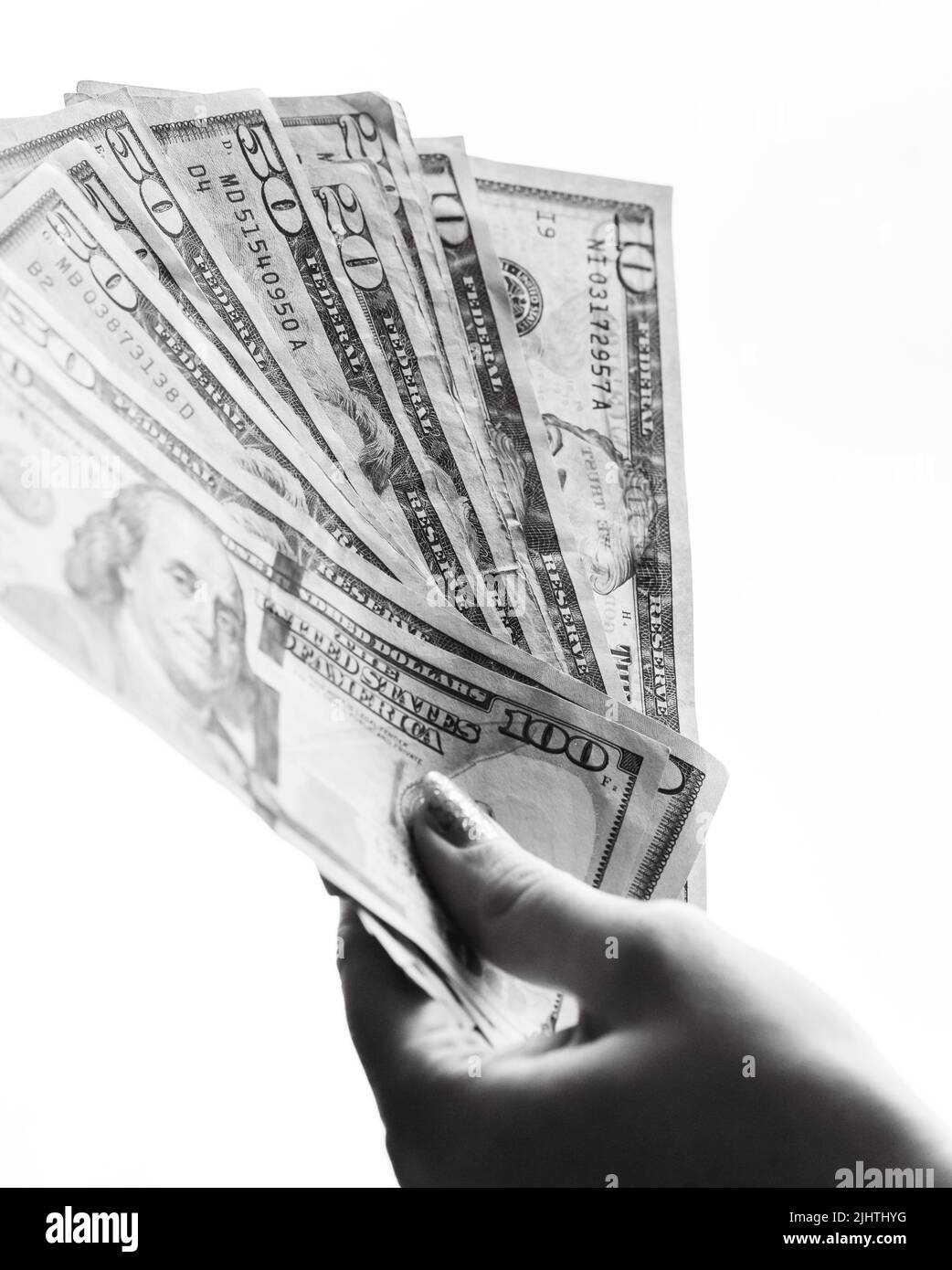 American dollars money and photo of money. USD currency exchange Stock ...