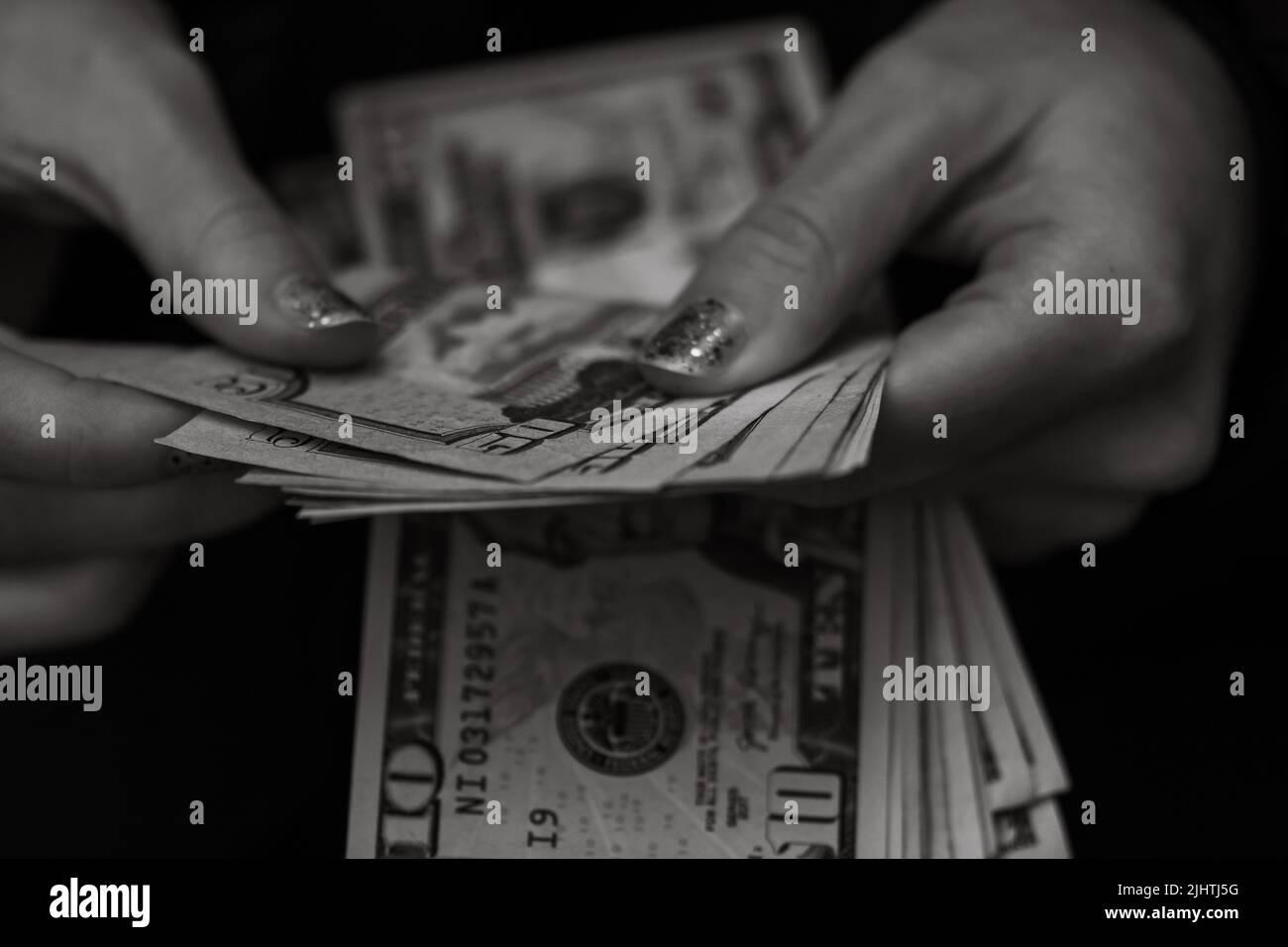 American dollars money and photo of money. USD currency exchange Stock ...