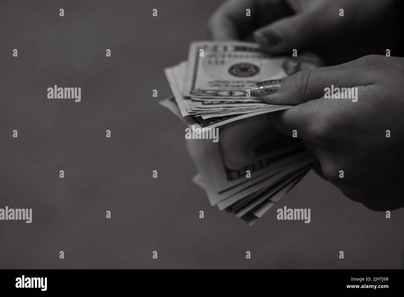 American dollars money and photo of money. USD currency exchange Stock ...