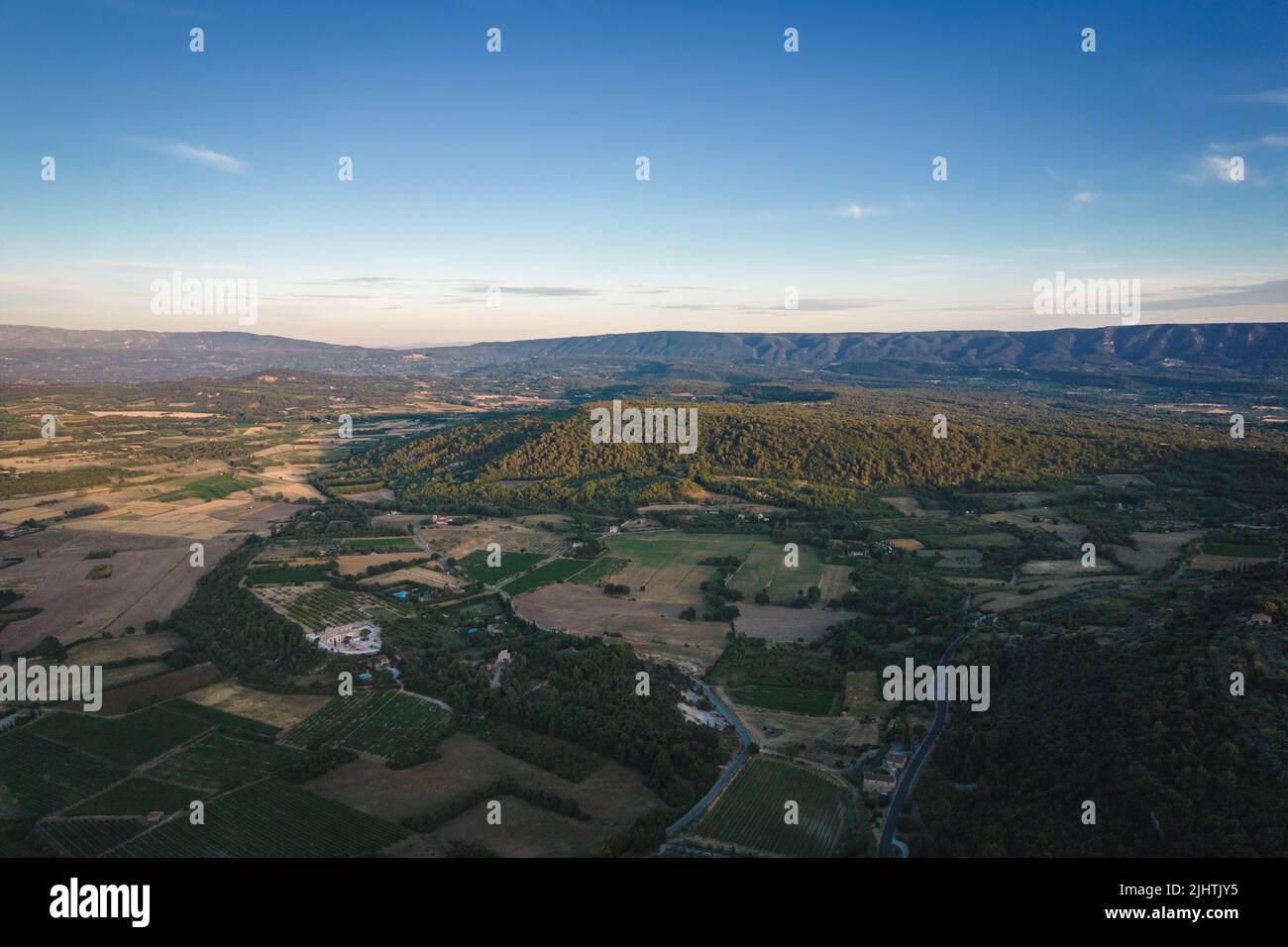Aerial view of rural farm landscapes of an idyllic town Stock Photo - Alamy