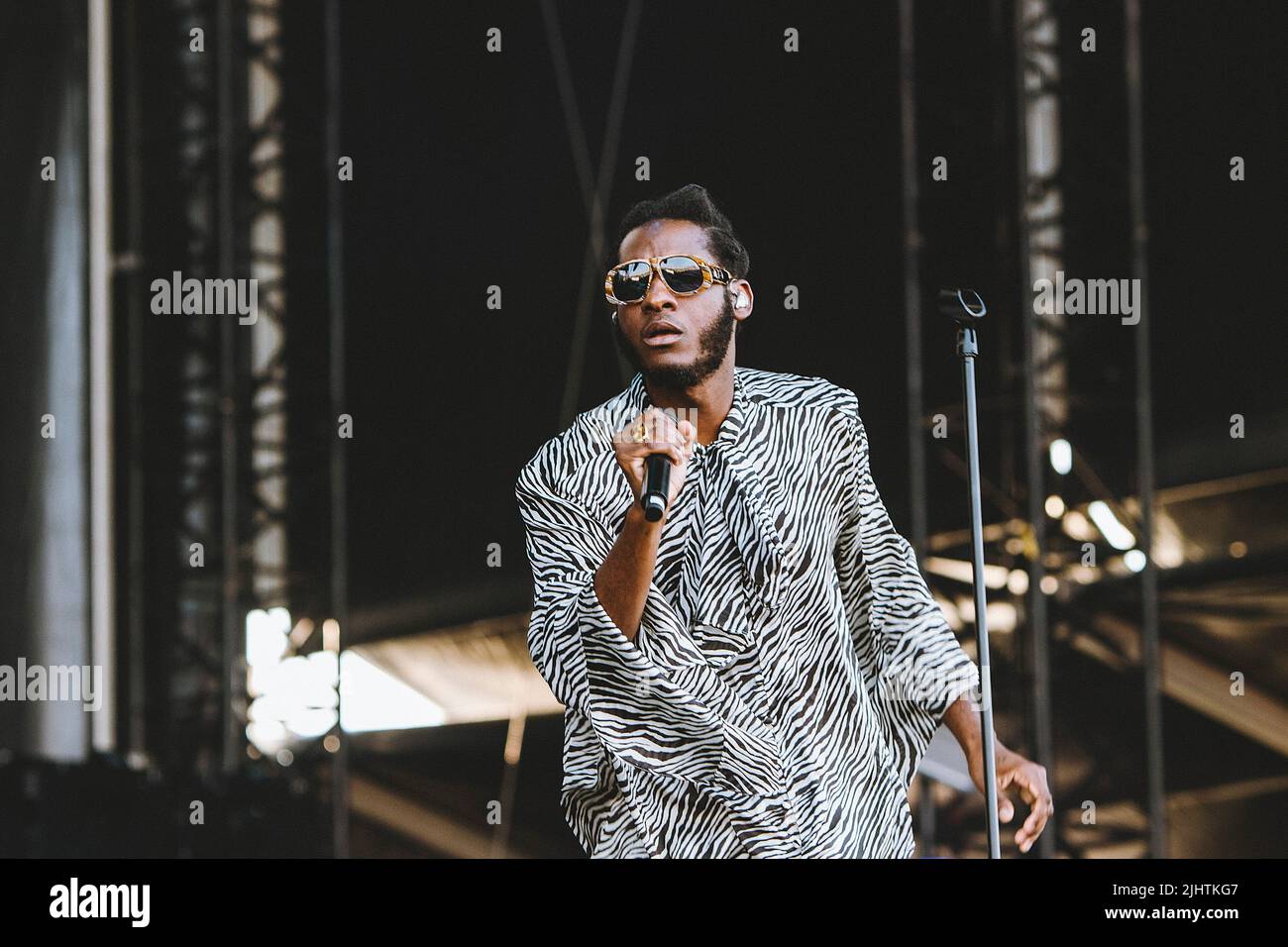 Leon Bridges performs on stage at MadCool festival in Madrid, Spain ...