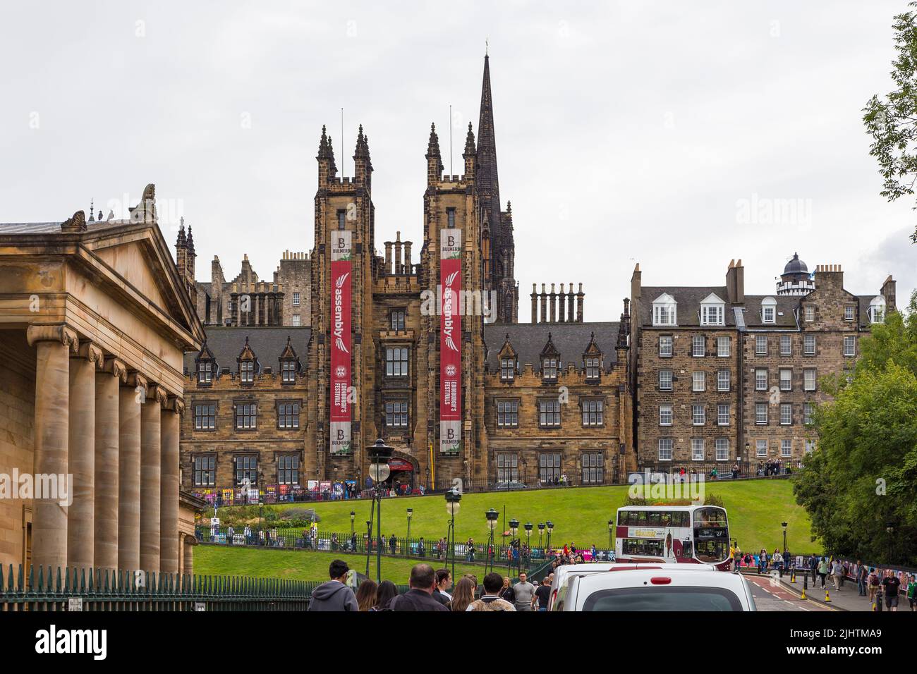 Edinburgh, Scotland - 11 August - Assembly Hall located between ...