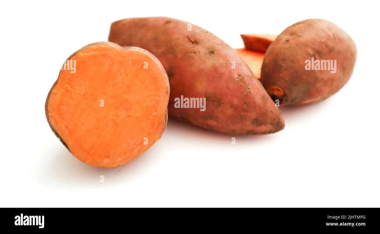 sweet potatoes. Orange sweet potatoes Stock Photo - Alamy