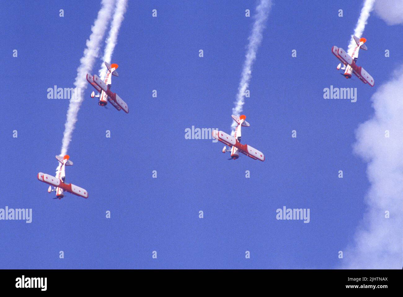 Red Baron Stearman Squadron diving towards the ground Stock Photo - Alamy