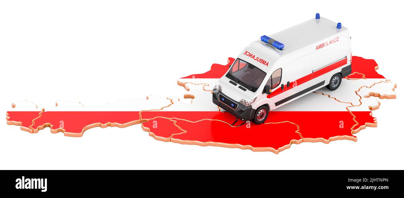 Emergency medical services in Austria. Ambulance van on the Austrian ...