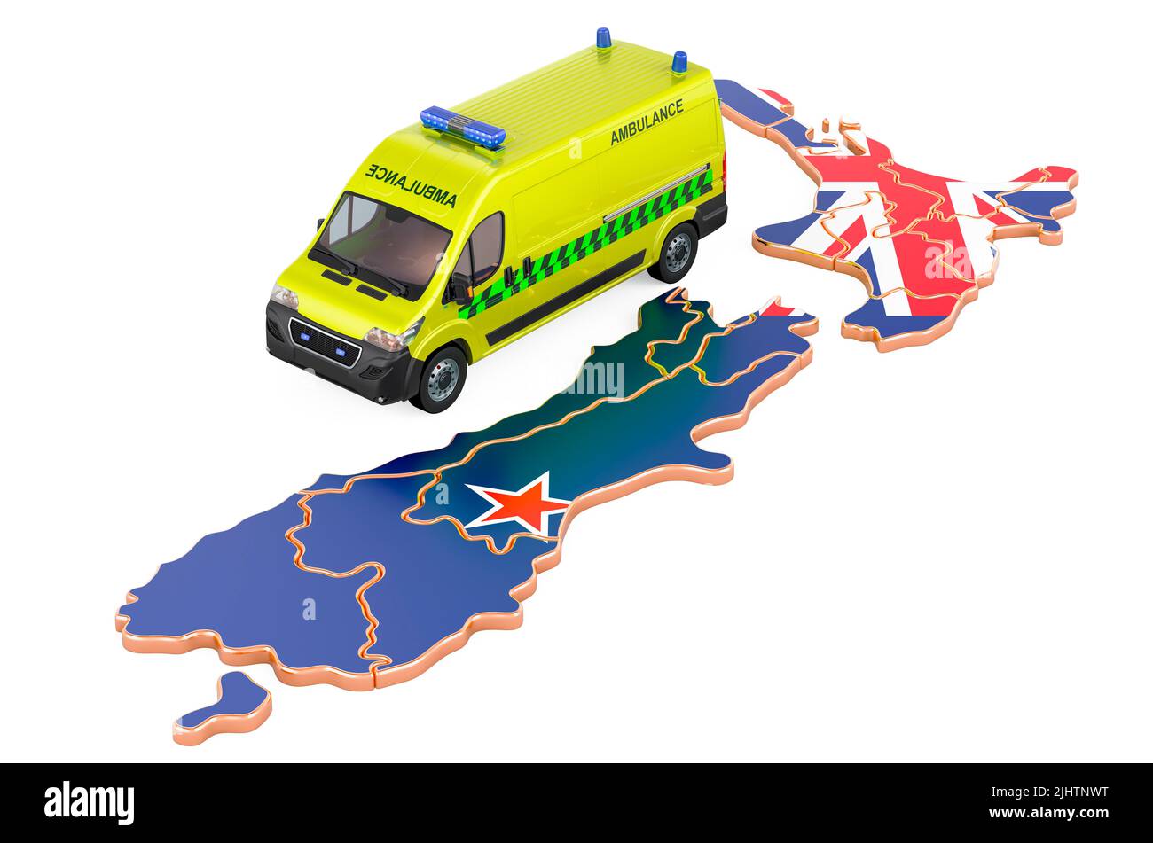 Emergency medical services in New Zealand. Ambulance van on the New ...