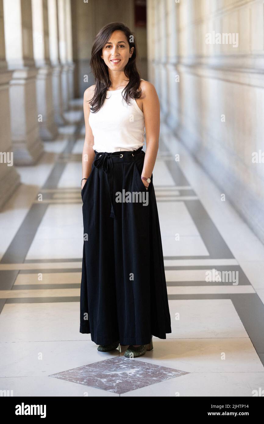 Lawyer Olivia Ronen poses at courthouse, on July 13, 2022 in Paris ...