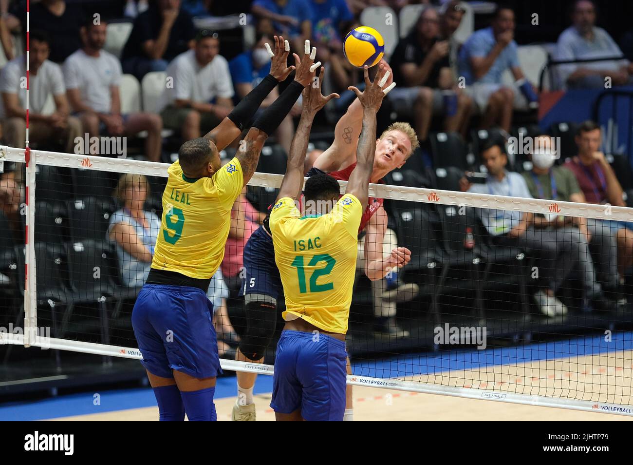 Unipol Arena, Bologna, Italy, July 20, 2022, Spike of Kyle Ensing (USA ...